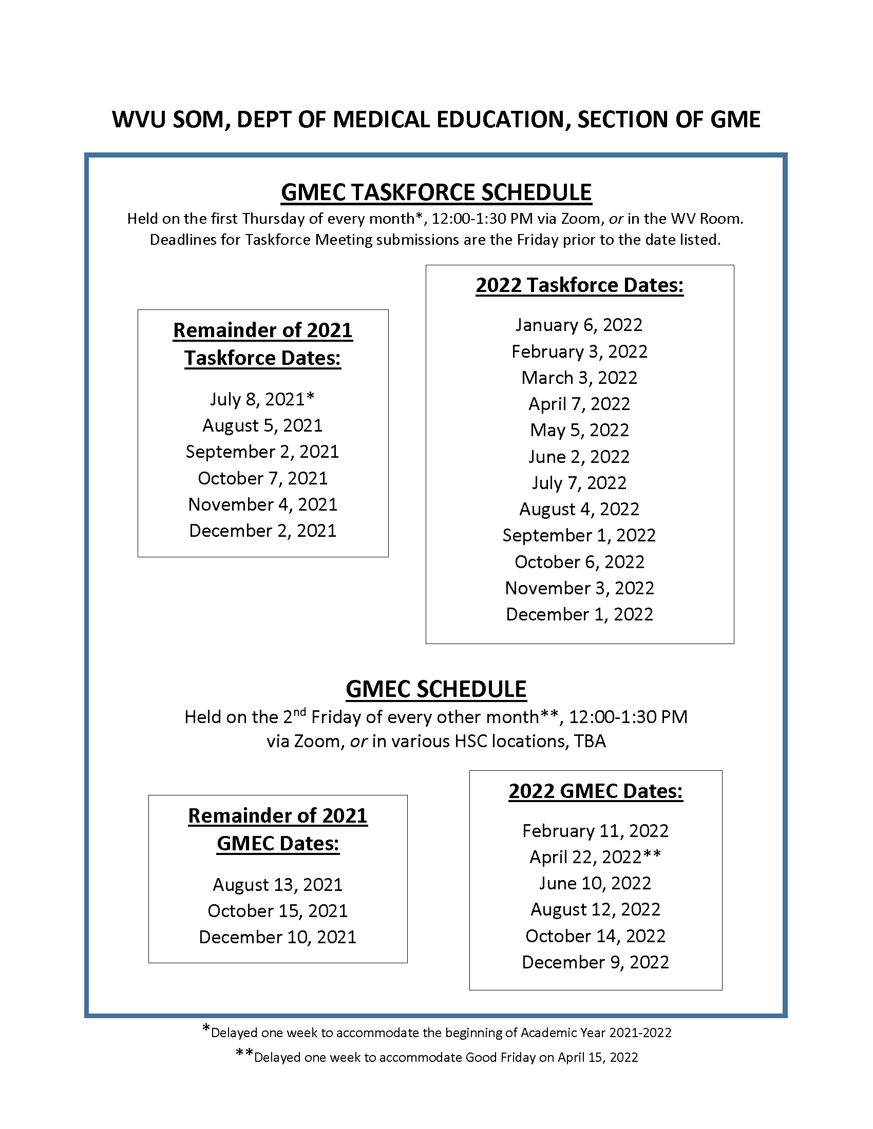 GMEC Membership | School of Medicine | West Virginia University